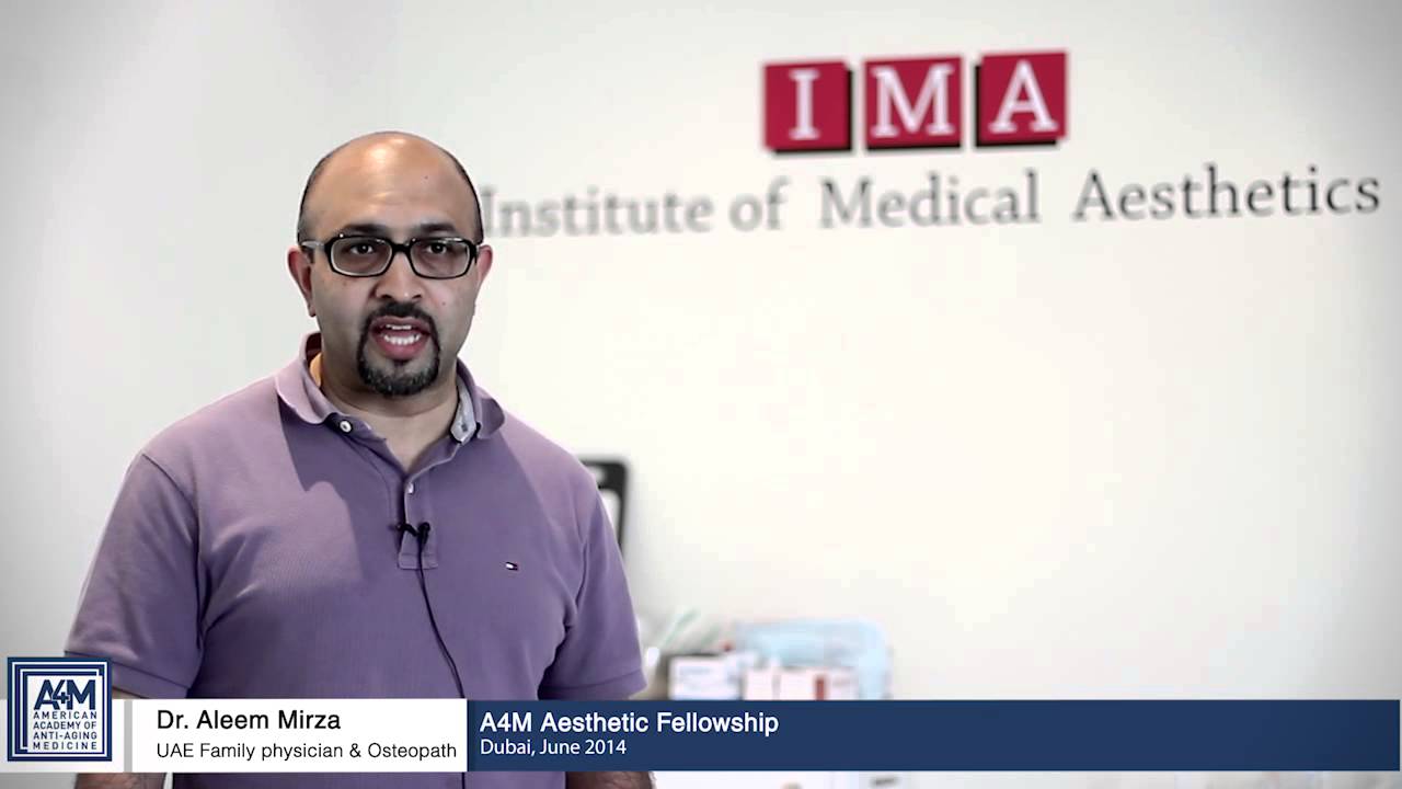 A4M Aesthetic Fellowship Testimonial - Dr. Aleem Mirza - YouTube