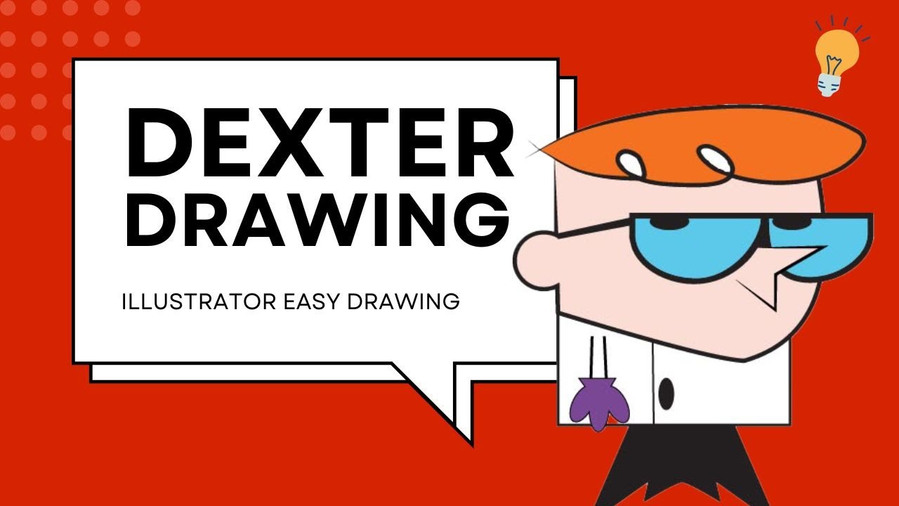 Dexter Cartoon Drawing Using Adobe Illustrator - YouTube