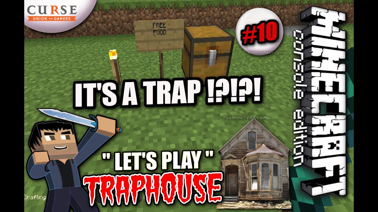 Minecraft PS4 - TRAPPED CHEST TRAP ?!?! - The Traphouse #10 - Let's ...