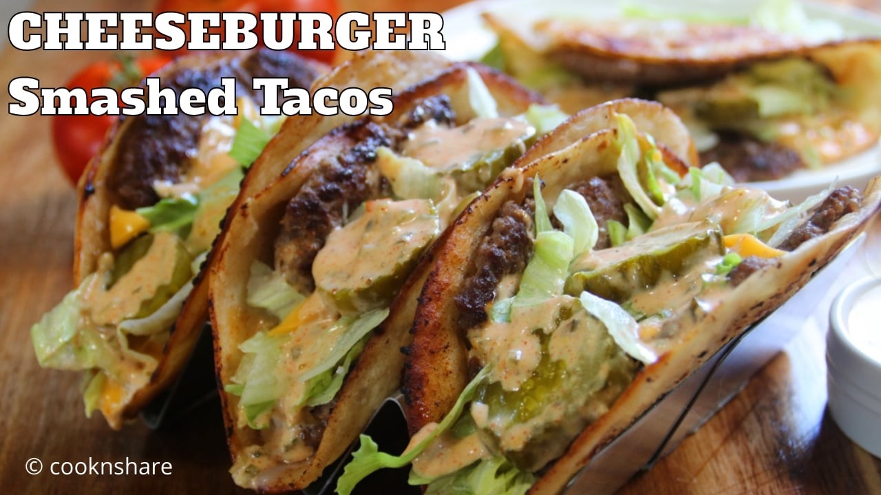 🍔 Smashed Cheeseburger Tacos - Big Mac Style - YouTube