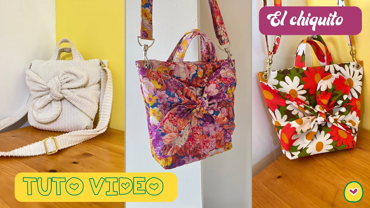 Comment coudre un petit sac ? Tuto vidéo pas à pas de mon patron de sac El chiquito - Épisode 1 ...