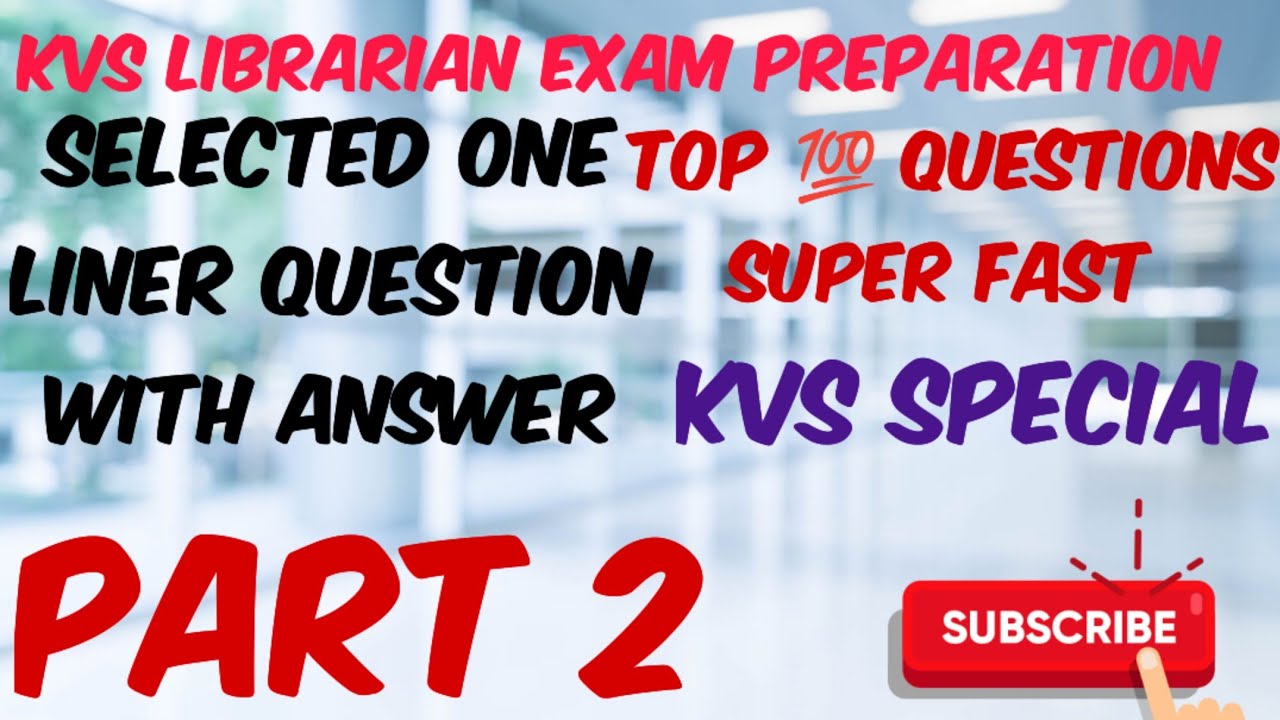 KVS librarian 2023 |KVS librarian exam preparation|KVS librarian syllabus in Hindi PDF/ KVS ...