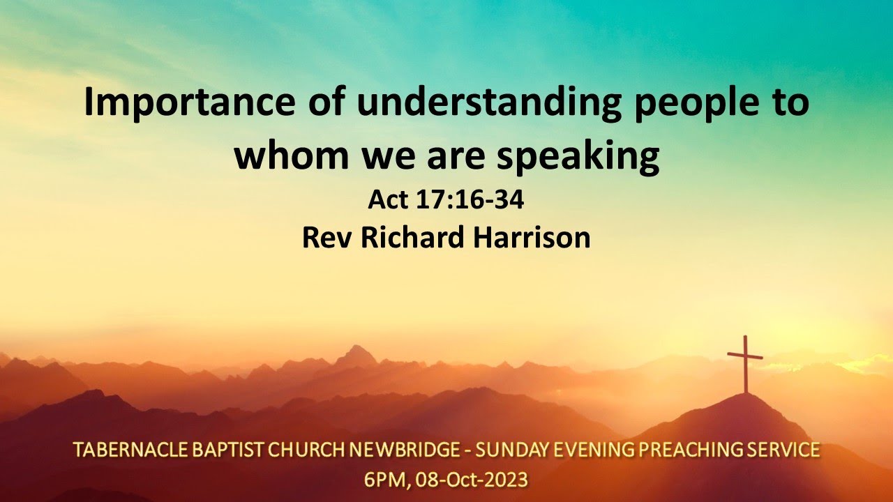Importance of understanding people to whom we are speaking - Acts 17:16 ...