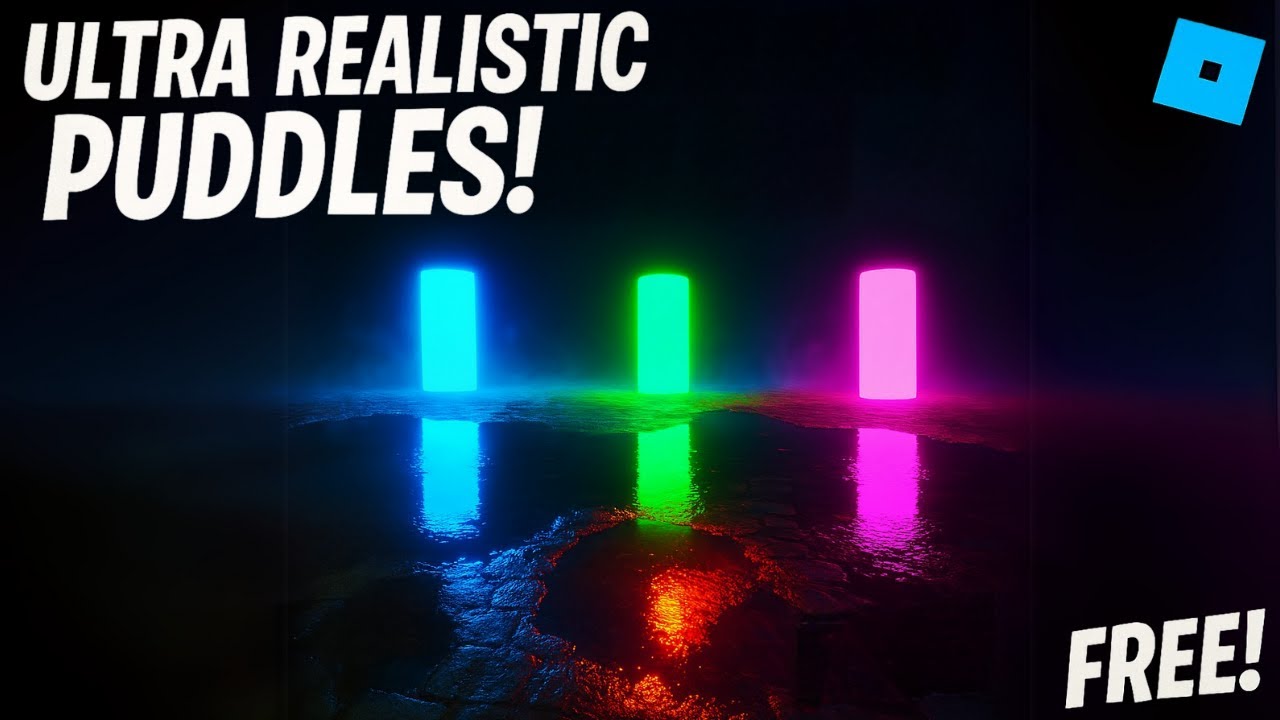 ROBLOX - How To Make Realistic Puddles! (FREE) - YouTube