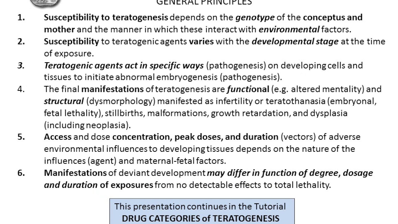 Principles of Teratology - YouTube