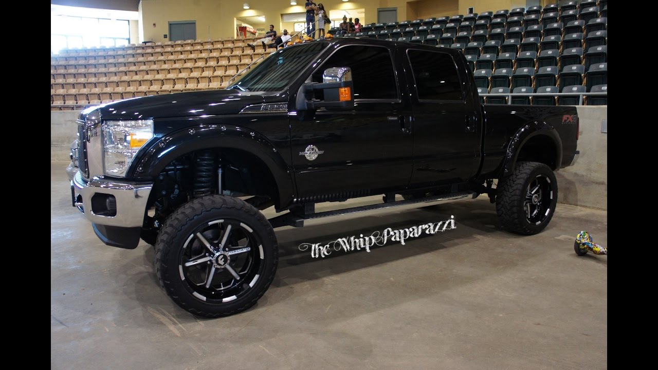 Black Lifted Ford F250 on Forgiato Wheels - YouTube