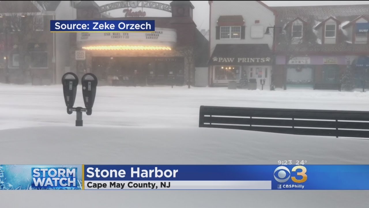 Stone Harbor NJ Snow - YouTube