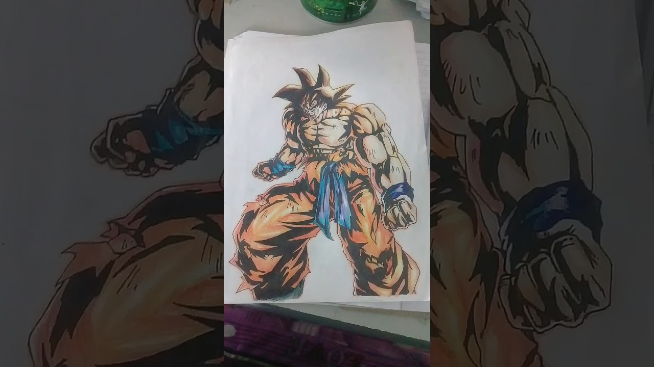 Goku Kaioken style Dragon Ball Legends with crayons-ShiroArt - YouTube