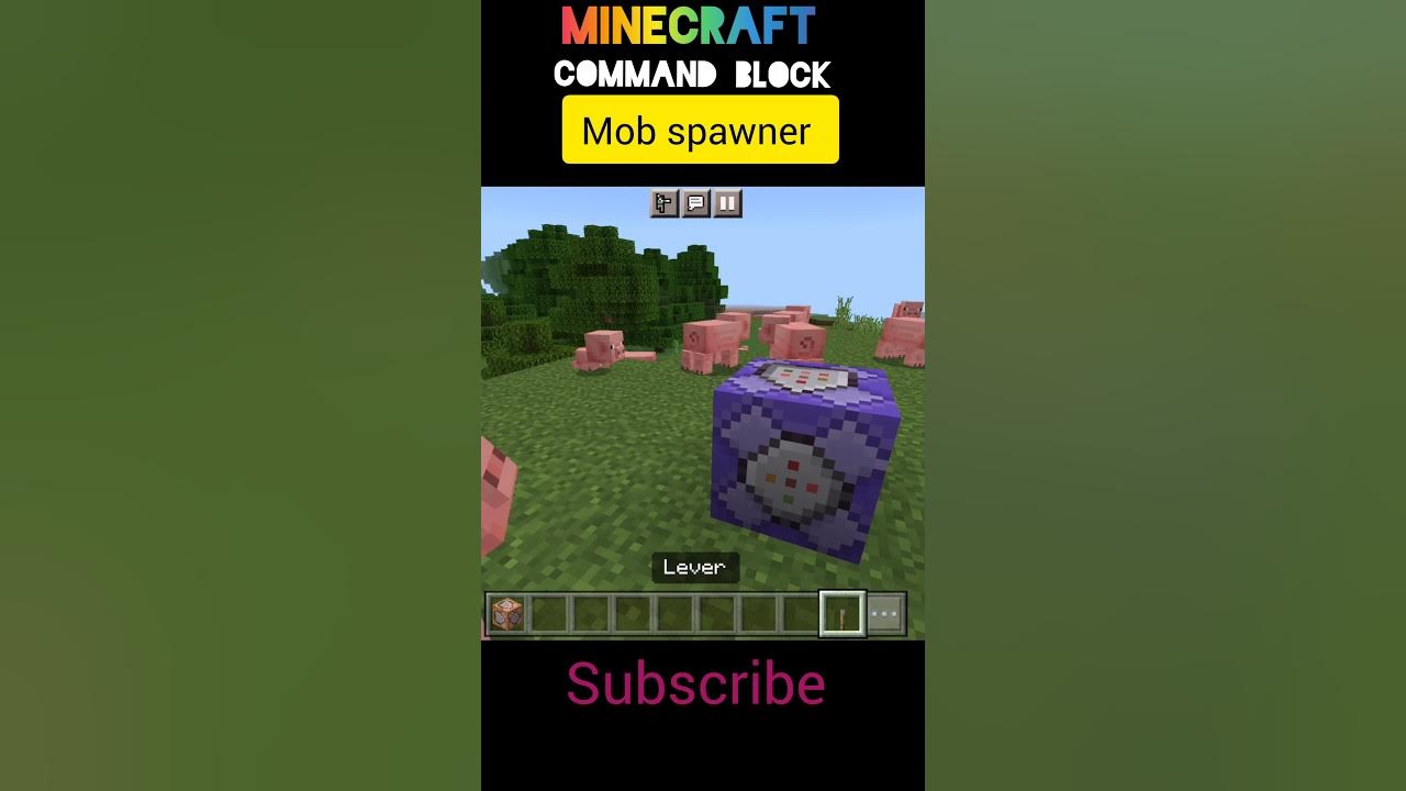 #minecraftCommands mob spawner with command block - YouTube