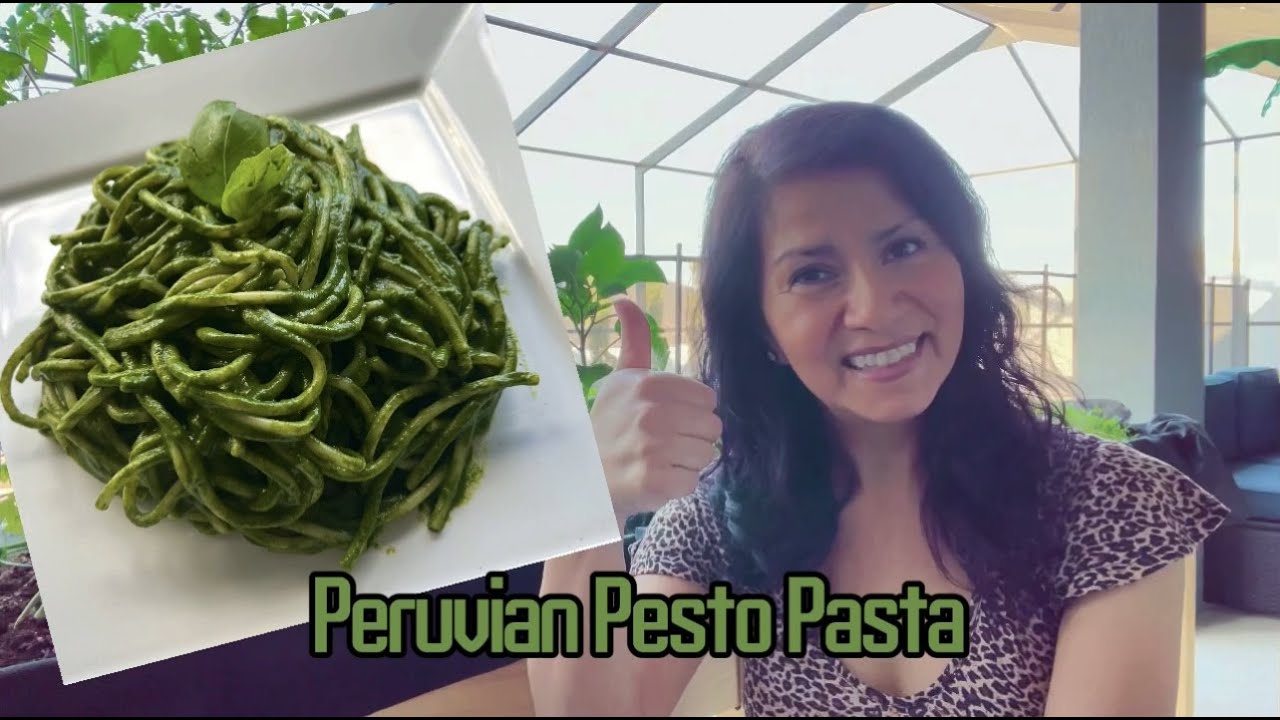 How To Make Green Spaghetti | Tallarín Verde | Peruvian Pesto Pasta ...