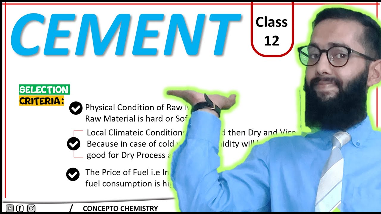 Cement Class 12 | CEMENT | CONCEPTO CHEMISTRY | In हिन्दी | In اردو ...