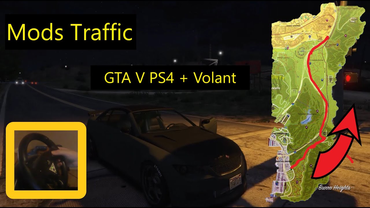 GTA V Mods Traffic / Thrustmaster T80 / Colline et Autobahn - YouTube
