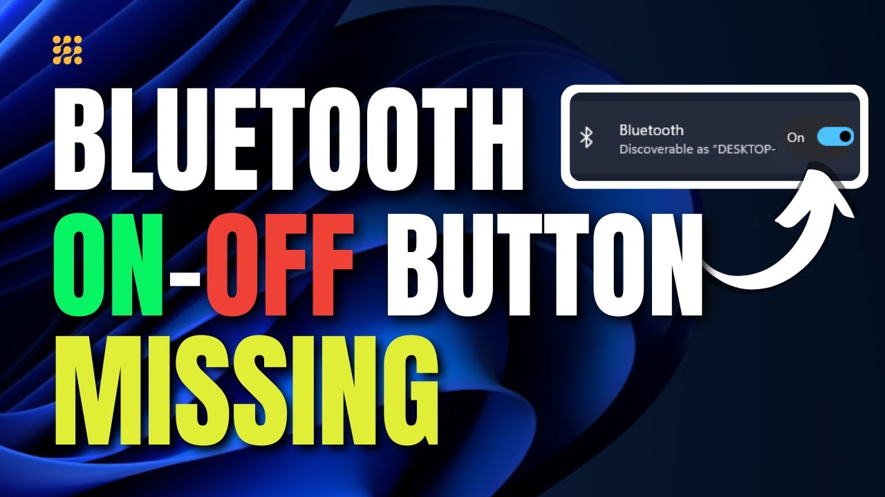 Bluetooth On - Off Button Missing on Windows | 2025 - YouTube