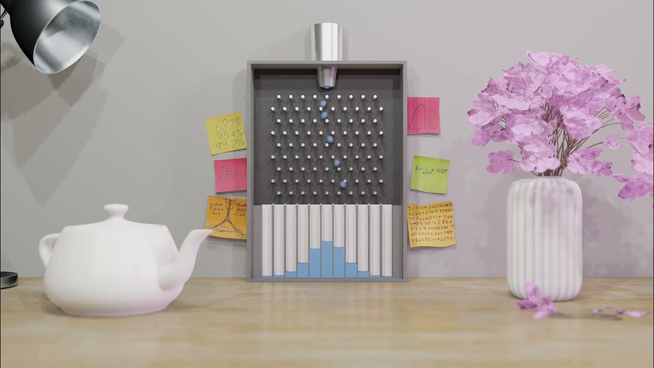 Galton Board Bean Machine Simulation made in Blender with Python - YouTube