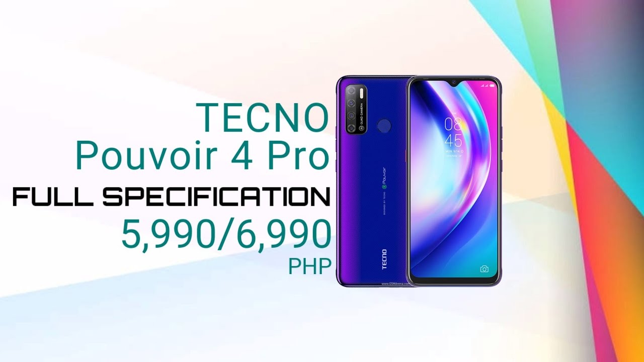 Tecno Pouvoir 4 Pro - Full Specification & Price In The Philippines ...