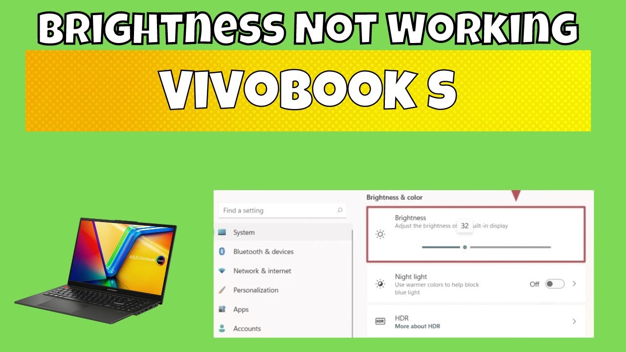 How to fix Vivobook s Brightness Not Working - YouTube