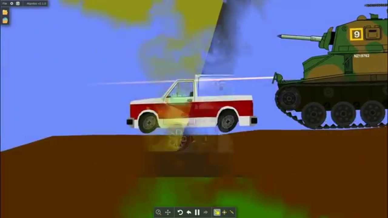 Phun Algodoo Destruction 6 - YouTube