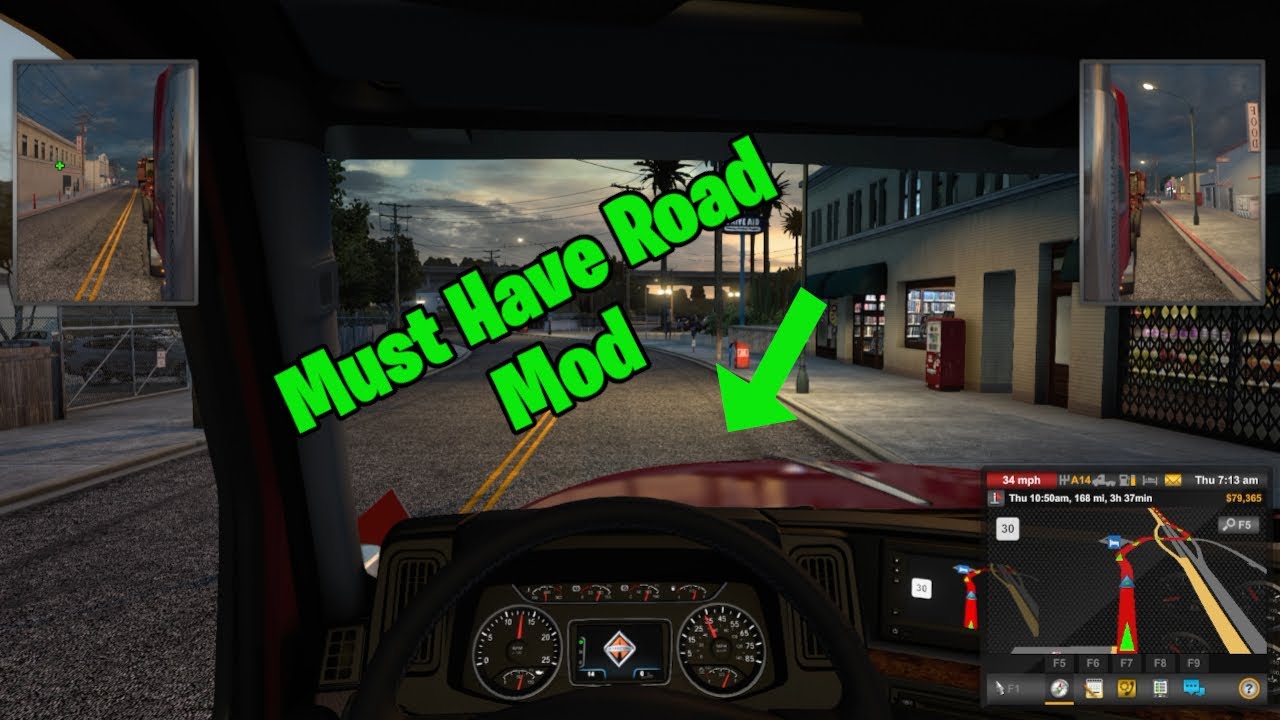 Realistic Roads!! ATS MUST HAVE MOD! American Truck simulator Mods ...