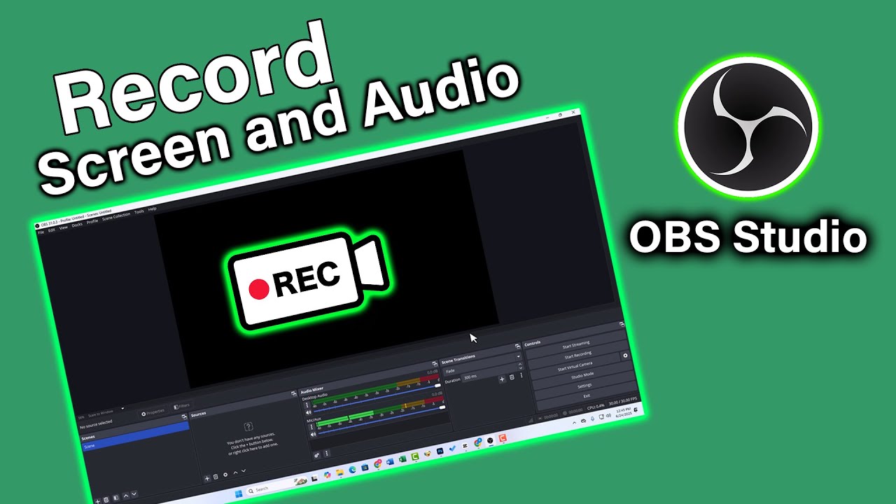 How to screen record on obs with audio - YouTube