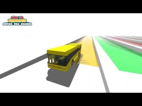 Learn Colors Rhymes with Bus, Pacman and Real Car parking Toys 3D Kids ...