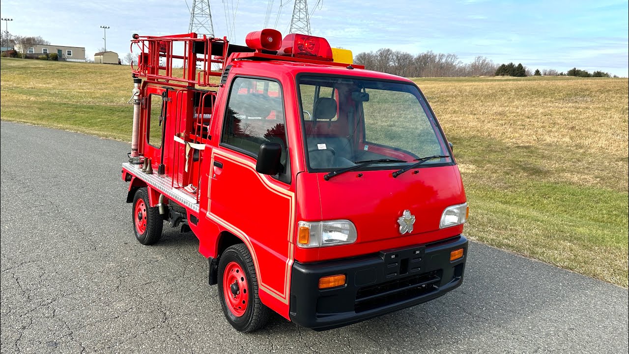 1996 SUBARU SAMBAR V-KS4 - 4WD - KEI FIRE TRUCK- JDM - WALK AROUND 1 ...