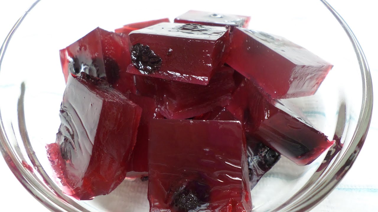 Vegan Blueberry Gelee, Using Agar Powder/Gluten-free/Fat-free - YouTube