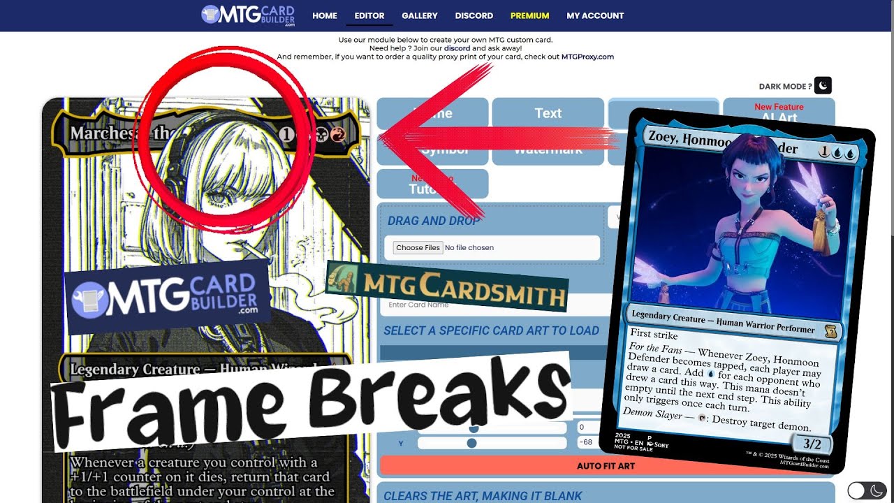 MTGCardBuilder: Frame Breaks - YouTube