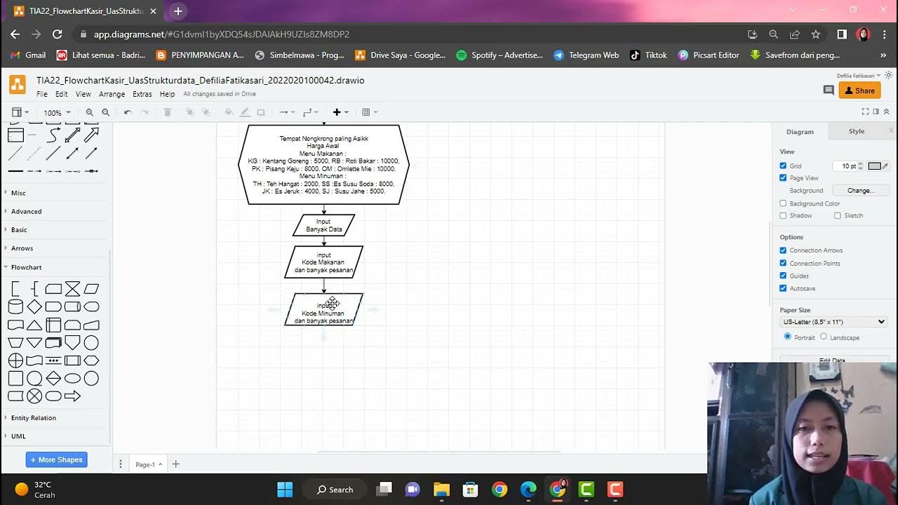 Flowchart Kasir Sederhana - Tugas UAS Mahasiswa TI Semester II - YouTube