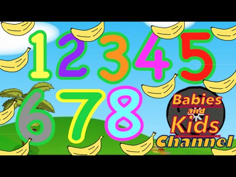 The Banana Number Counting Song | Babies and Kids Channel | Nursery ...