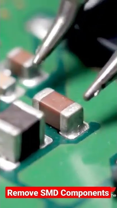 How to Remove SMD Components Use Two iron solder #ytshorts #smd #smdcomponents #remove_smd_parts ...