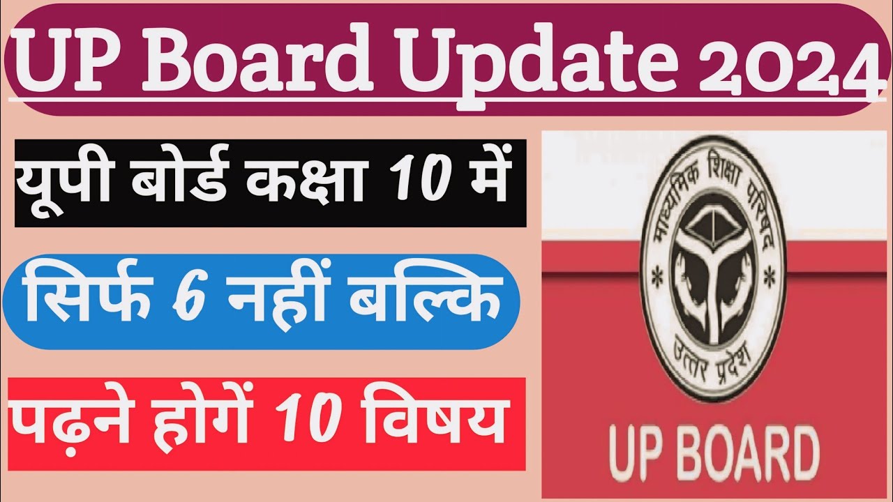 UP Board New Update 2024 | UP Board Class 10th Syllabus Update | UP ...