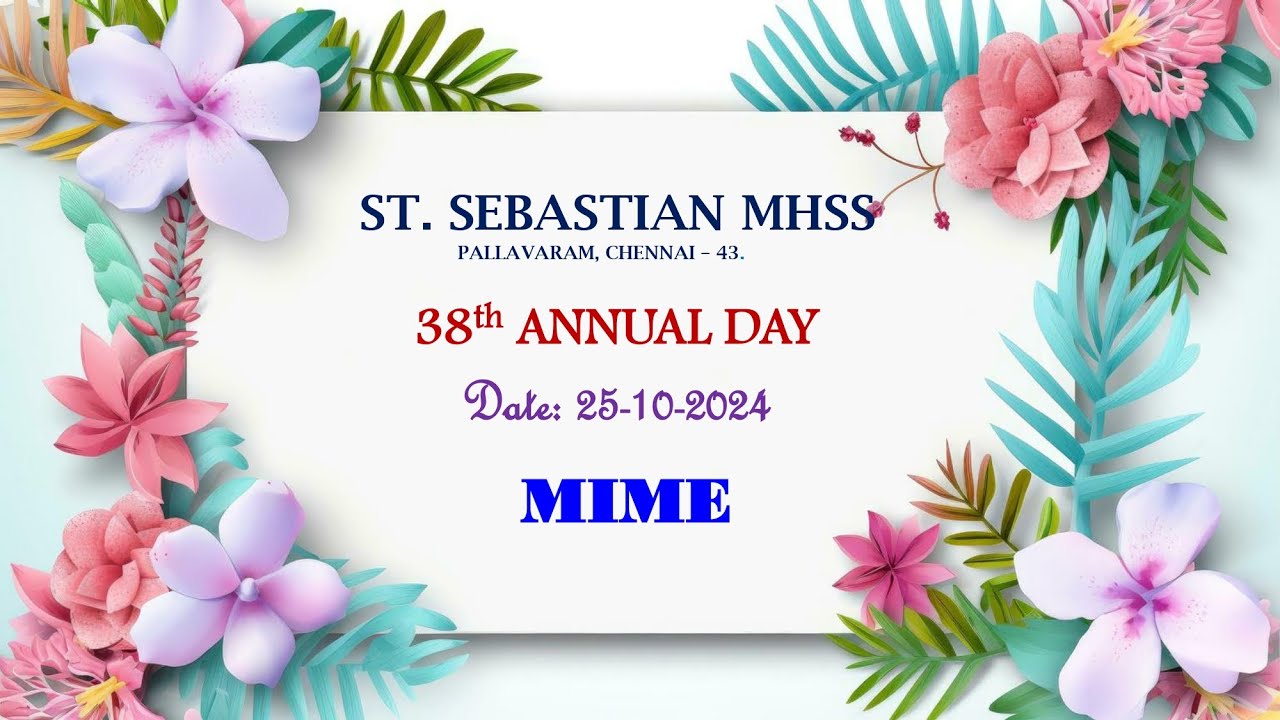 St. Sebastian MHSS | 38th Annual Day – MIME - YouTube