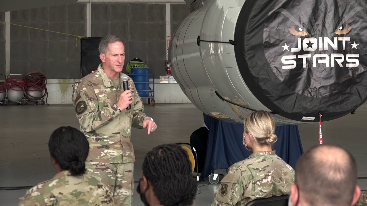 U.S. Air Force Chief of Staff visits Team JSTARS - YouTube