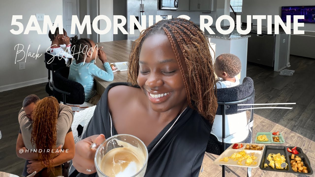 Productive 5am Morning Routine With A Black SAHM - YouTube