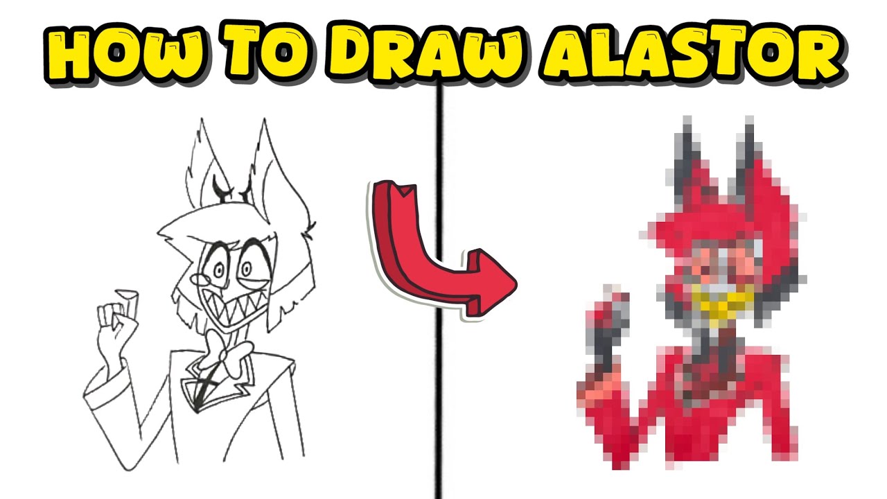 How to Draw Alastor from Hazbin Hotel – Easy Character Drawing Guide ...
