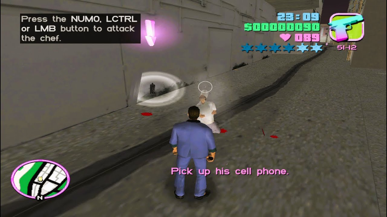 GTA Vice City Game Play Tommy gets the phone and meets lance - YouTube