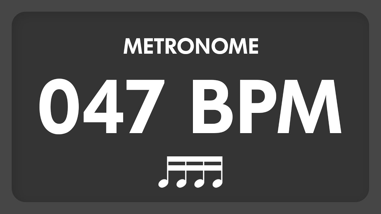 47 BPM - Metronome - 16th Notes - YouTube