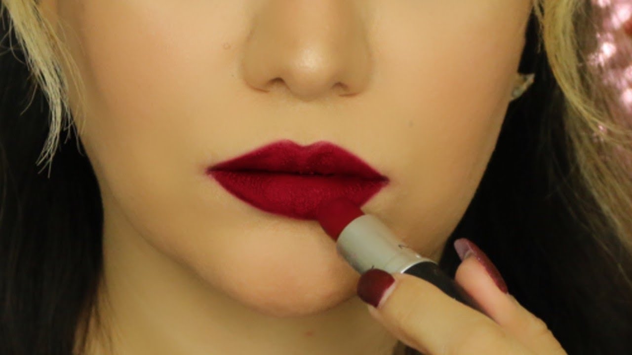 COMO MAQUILLARSE LOS LABIOS ROJOS (PERFECTAMENTE) como pintarse los ...