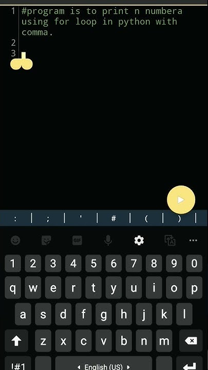 #4 program for print n numbers using for loop with comma in #python #pythonprogramming #python3 ...