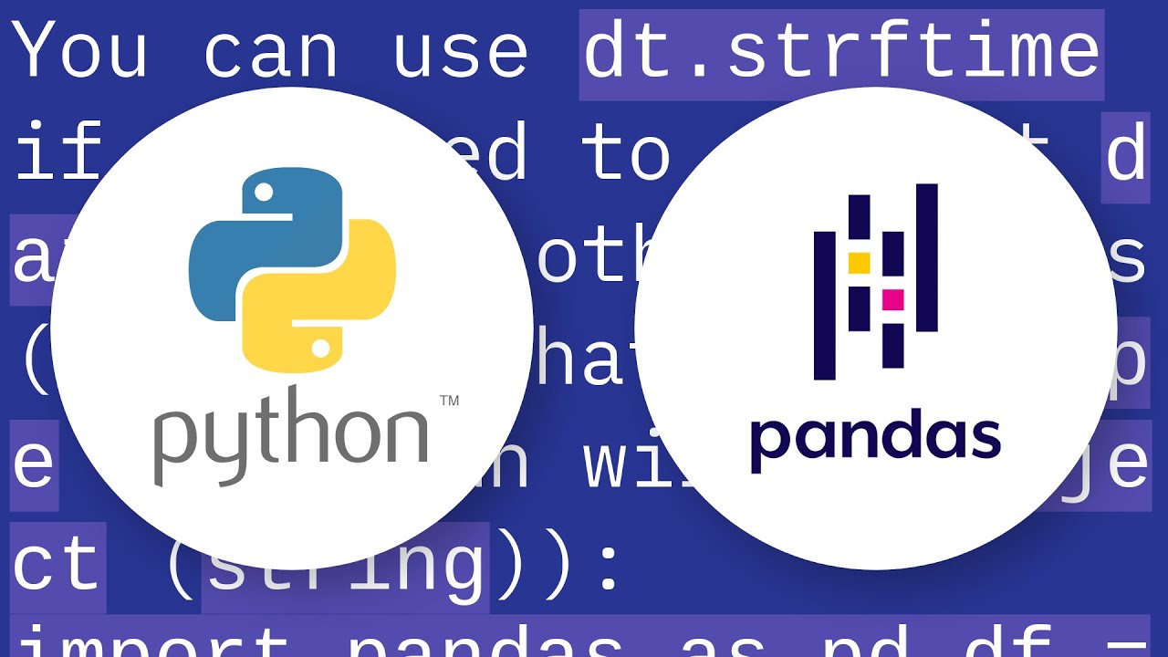 How To Change The Datetime Format In Pandas YouTube How To Change The Datetime Format In Pandas YouTube