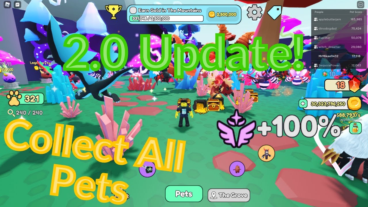 Roblox collect all pets | Getting max attack speed (Endgame 2.0 Update ...