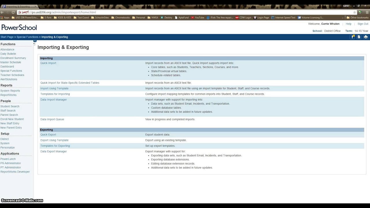 PowerSchool: Import Spreadsheet - YouTube