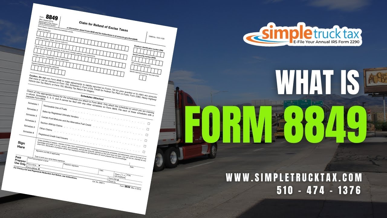 What is Form 8849 || Simple Truck Tax || E-file Form 8849 - YouTube