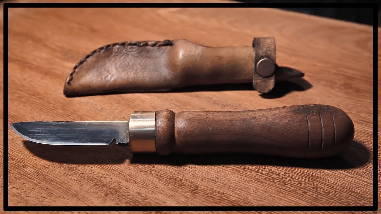 Tutorial: fazendo uma faca sem forja com mola de Kombi, cabo torneado e ...