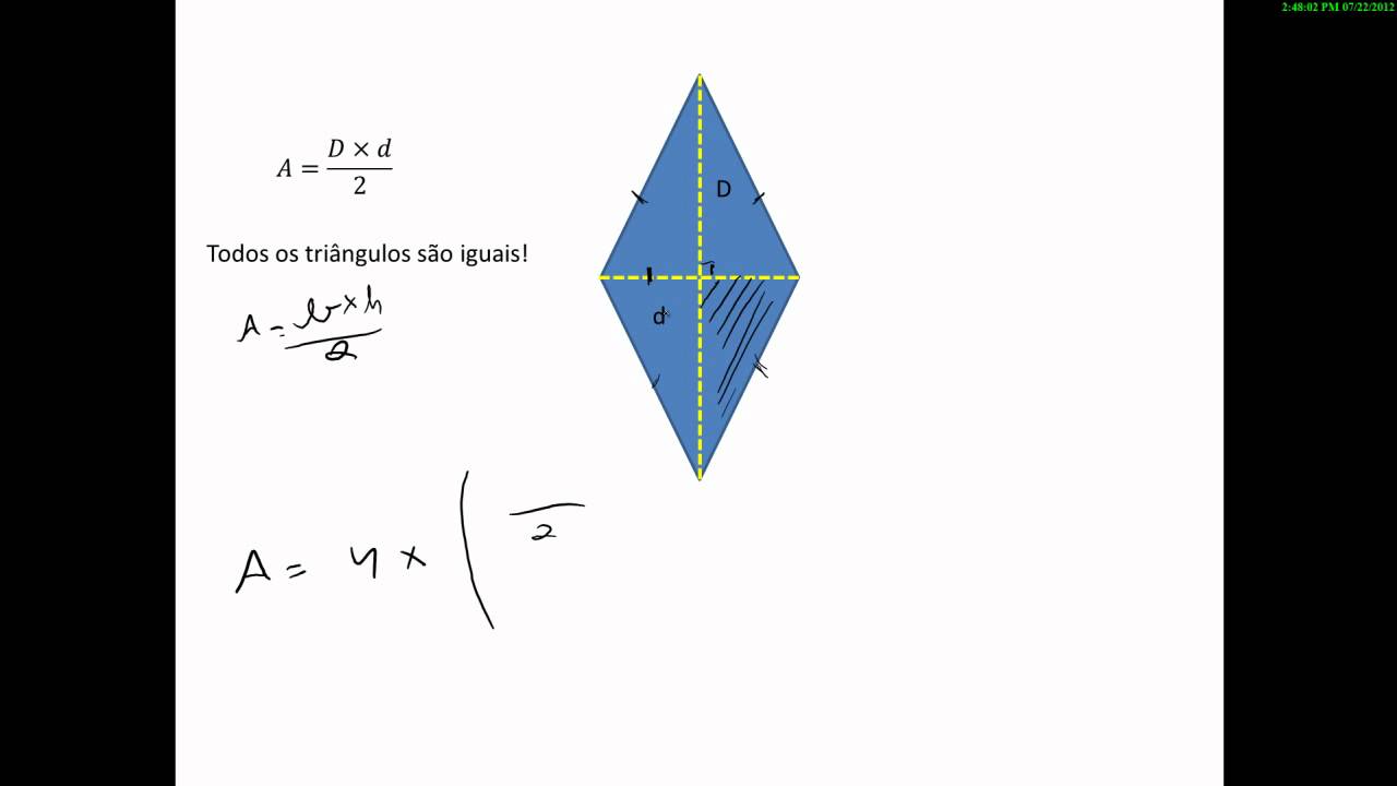 Como deduzir a fórmula do Losango? - YouTube