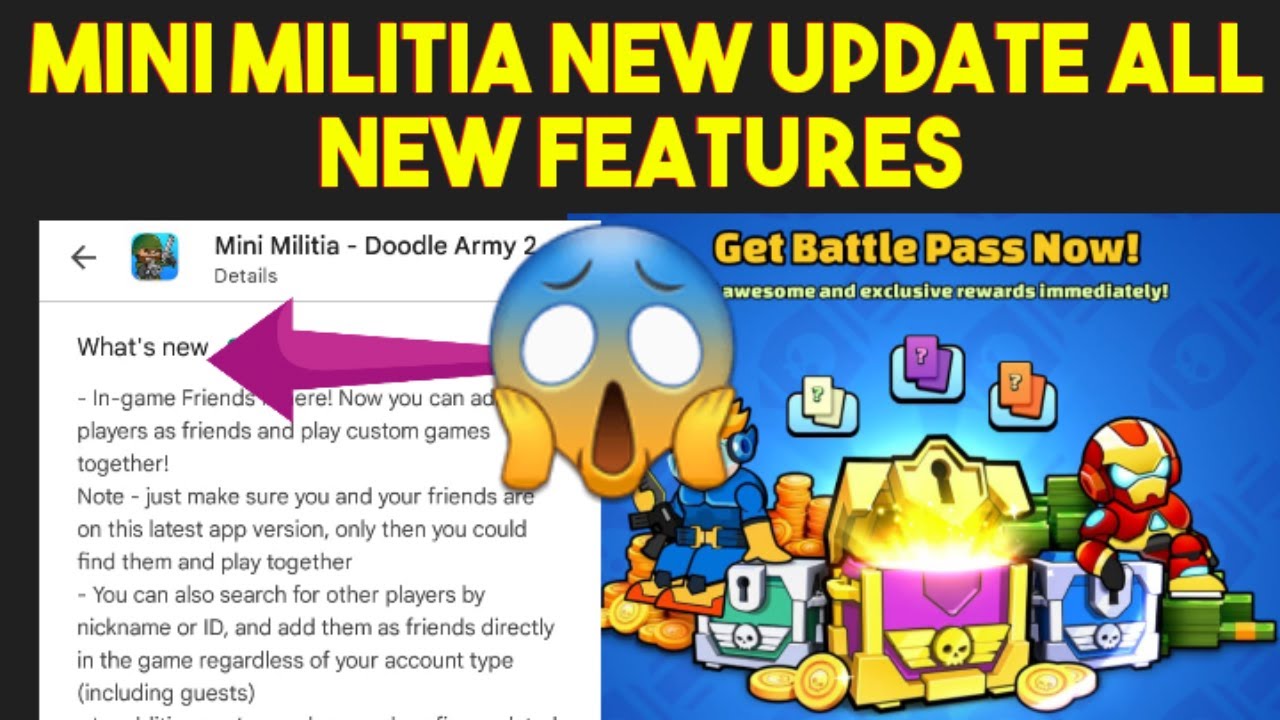 Mini Militia New Update All New Features |New battle Pass coming |Da2 ...