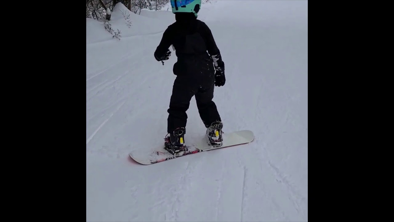 Kinley learning to board - YouTube