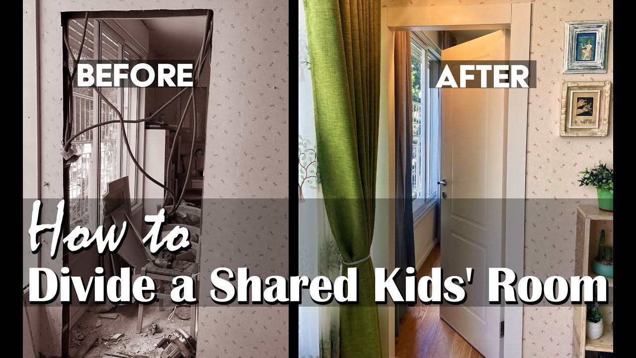 How to Divide a Shared Kids' Room- DIY Project - YouTube