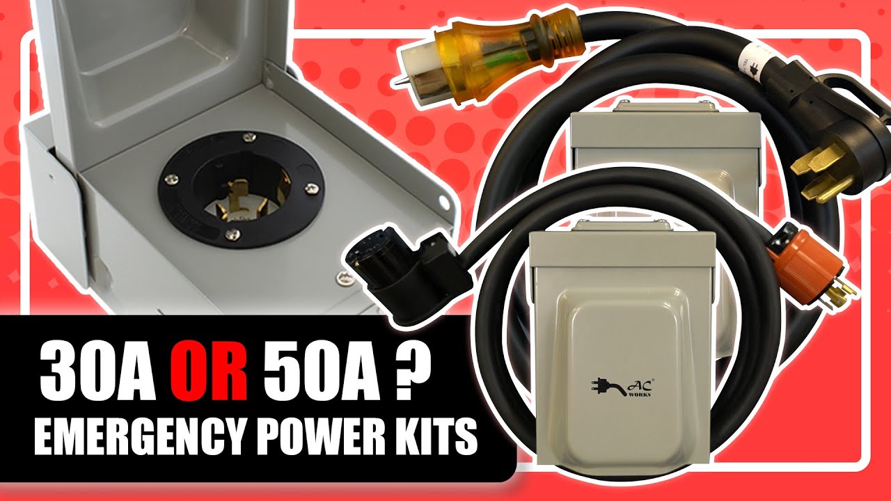 30 Amp vs 50 Amp Inlet Box | Which One Is Right for You? - Emergency Power Kits - YouTube