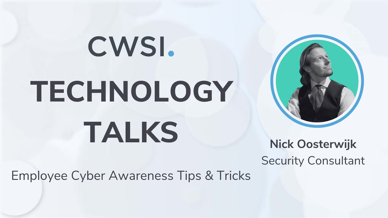 Technology Talks | Employee Cyber Awareness Tips & Tricks - YouTube